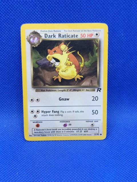Pokémon TCG Dark Raticate Team Rocket 51 Regular Unlimited Common for ...