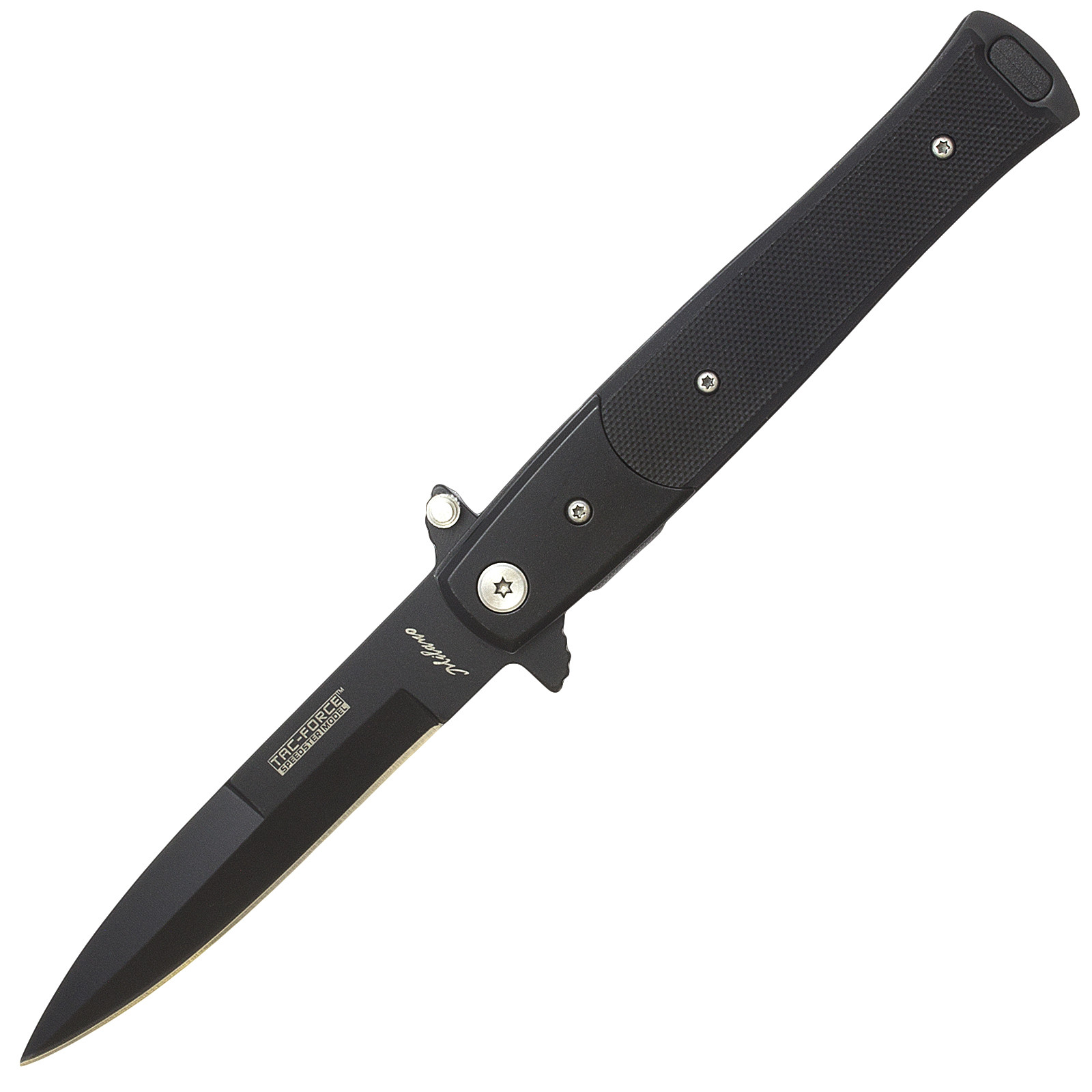 Tac-Force Spring Assisted Stiletto Pocket Knife G-10 Handle Black ...