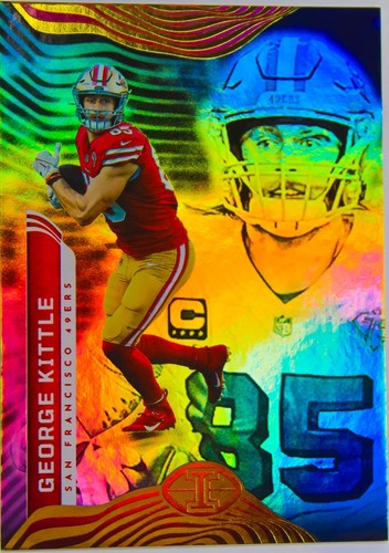 George Kittle 2022 Illusions Football Hobby Thick Stock Holo Foil Card ...