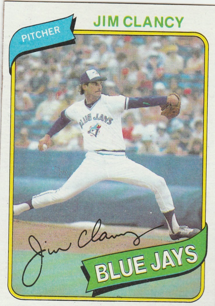 FREE SHIPPING-MINT-1980 TOPPS #249 JIM CLANCY BLUE JAYS (FACSIMILE ...