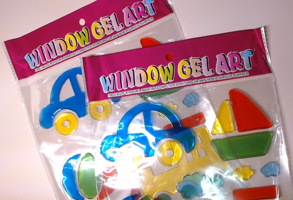 Window Gel Art Kids Pattern (12 Sheets) | eBay