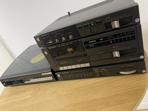 Technics Vintage Hi-Fi Audio System Stack Amp, Cassette Deck, Tuner ...