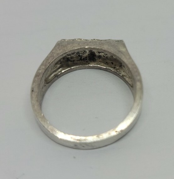 Vintage CW Sterling Silver 925 Modernist Diamond Cut Ring Size 7 3/4 | eBay