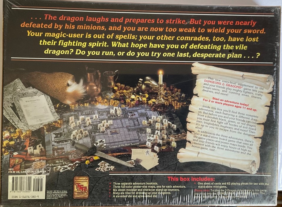 Dungeons & Dragons. The Dragons Den. Sealed New. TSR 1992 | eBay