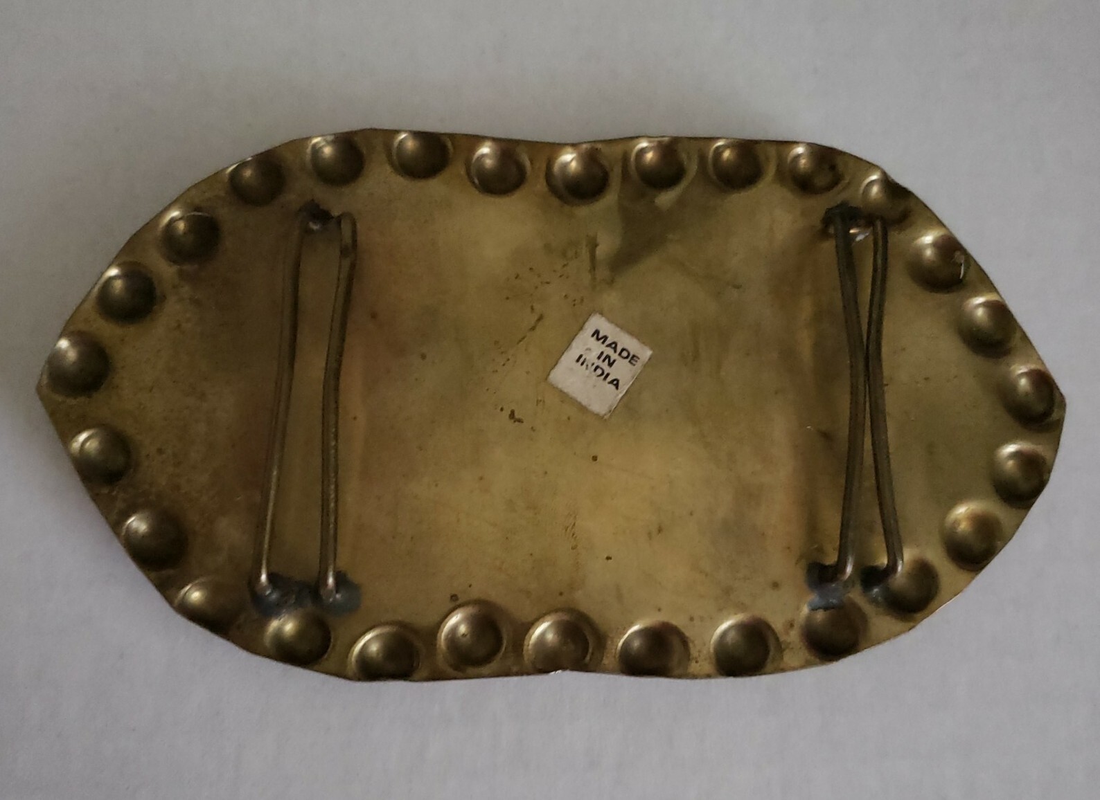 Brass Belt Buckle Brutalist Modernist Sash Style Made… - Gem