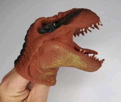 Foluck Soft Rubber T Rex Hand Puppet Dinosaur Head Tyrannosaurus ...