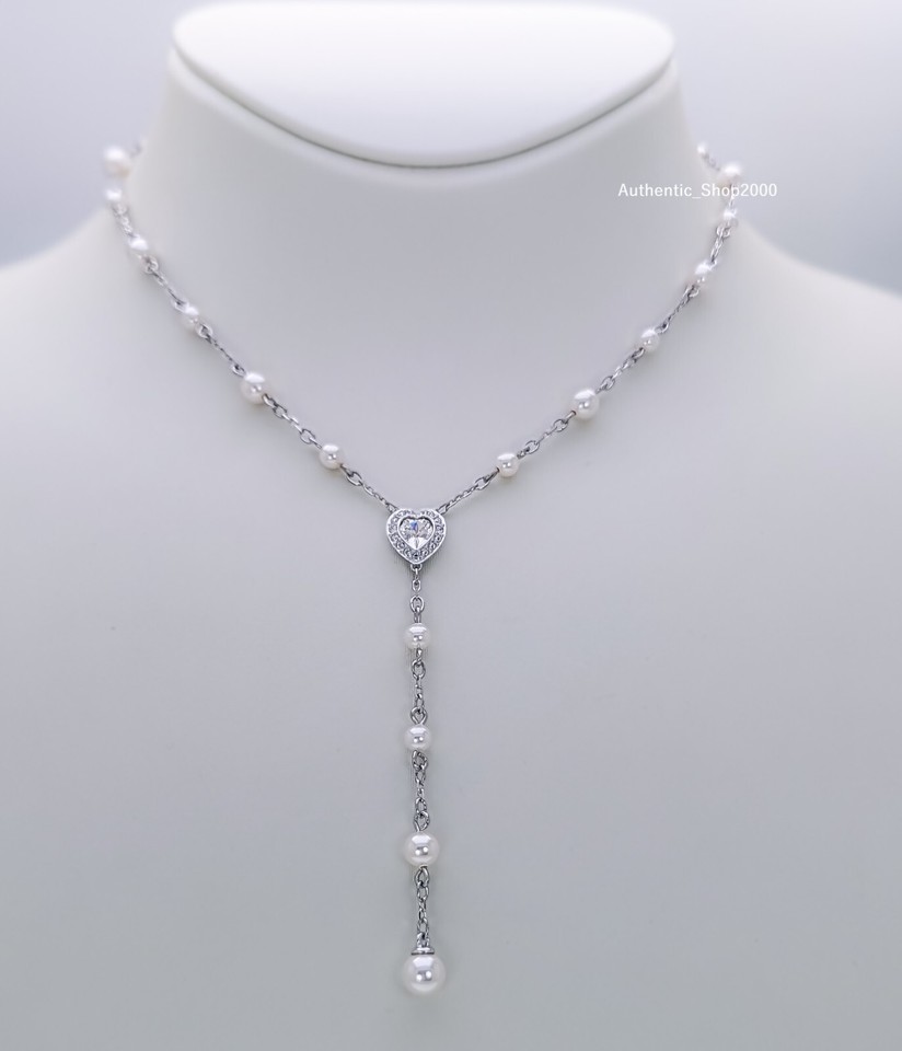 New in Gift Box 100% Ariana Grande x SWAROVSKI Crystal Heart Y Necklace ...