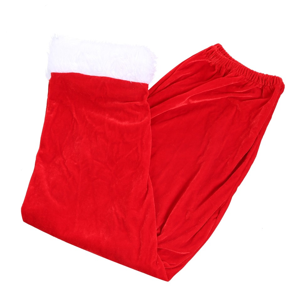 Men Long Pants Red Trousers Christmas Santa Claus Xmas Party Cosplay ...