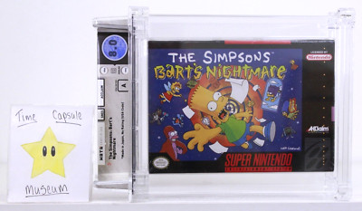 The Simpsons Bart's Nightmare New 1992 Super Nintendo SNES Sealed WATA ...