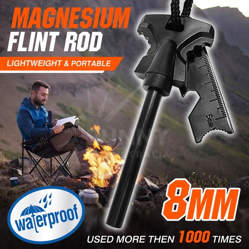 Fire Starter Lighter Magnesium Flint Rod Stone Emergency Survival ...
