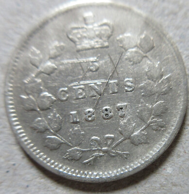 1887 Canada Silver Five Cents Coin. KEY DATE Nickel 5 Cents (RJ136) | eBay