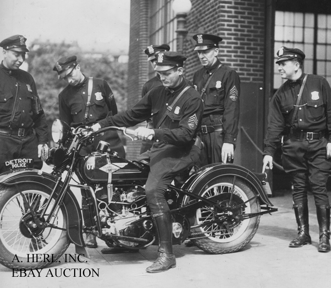 Harley-Davidson 1936 61 OHV Detroit motorcycle police motorcycle photo ...