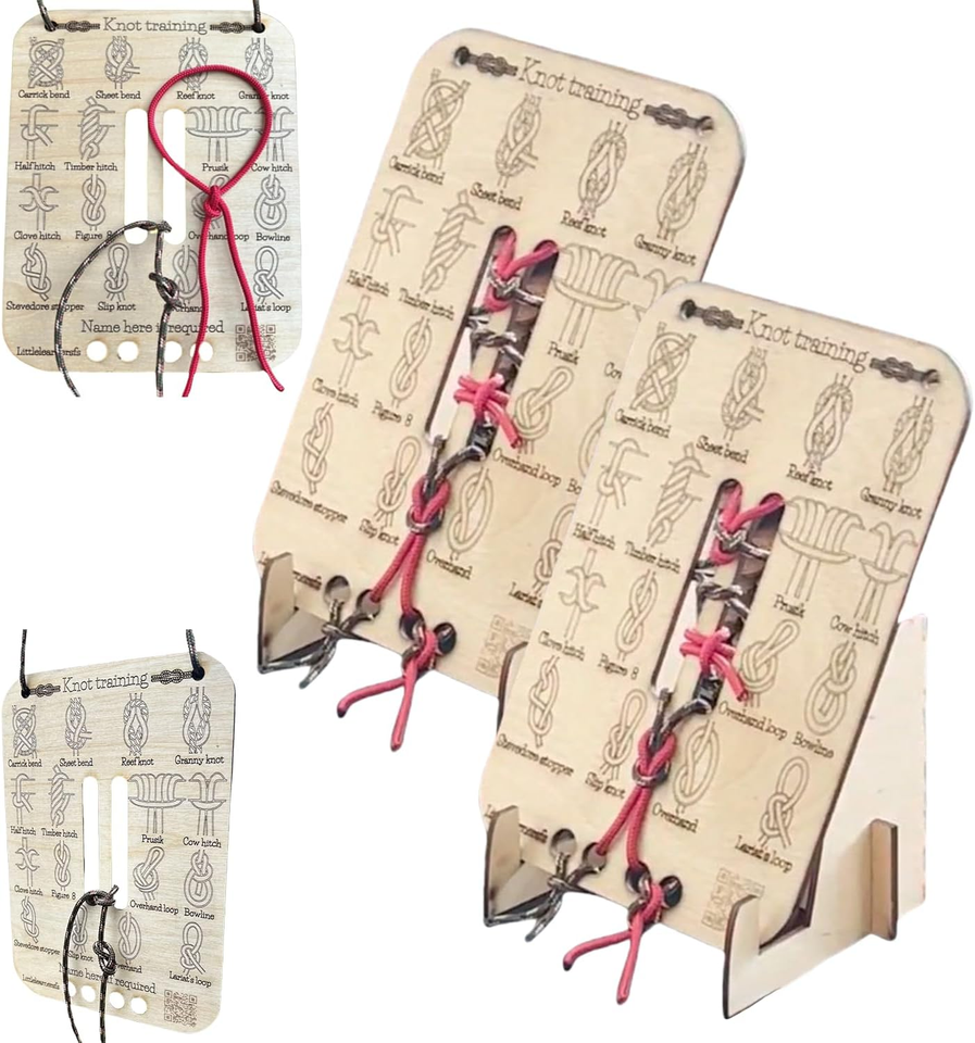 Learn Knot Training Board - 16 Popular Knots, Learn to Tie Reef and ...