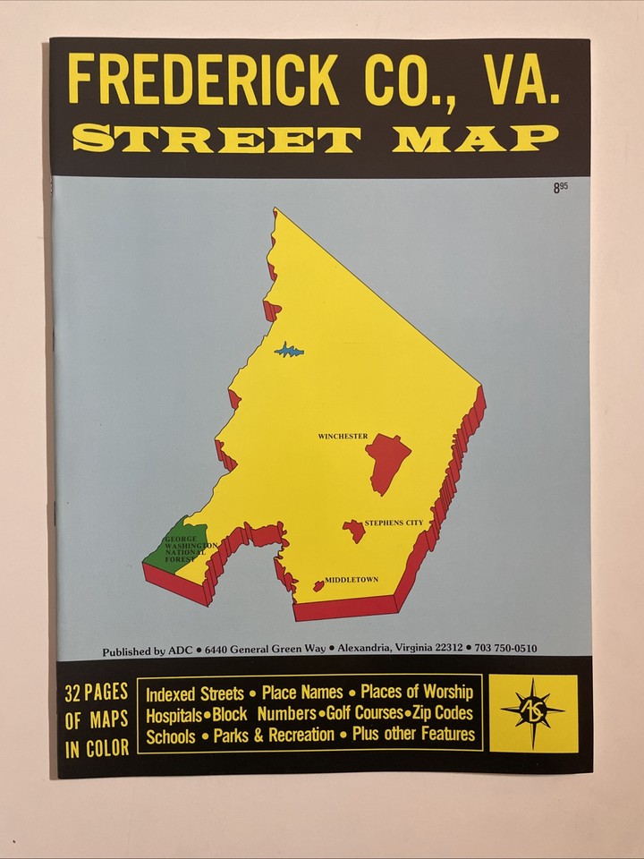 Frederick County Maryland ADC Street Map Book Softcover Nice 1987 | eBay