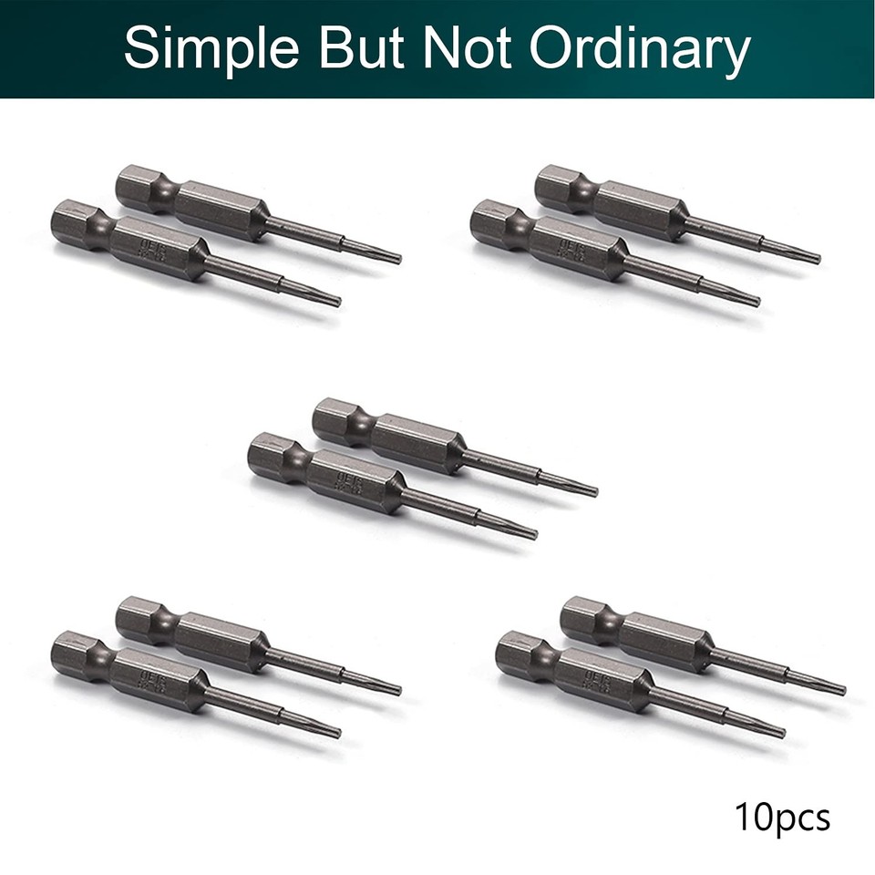 Torx Screwdriver Bits, T6 Magnetic Torx Head Screw Driver Bit, with 1/4 ...