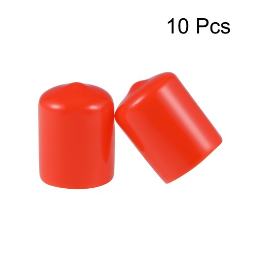 Screw Thread Protectors, 20mm ID 28mm Length Round End Cap Cover Red ...
