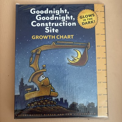 🌹Kids Growth Chart Goodnight Goodni Construction Site. Glow In Dark ...