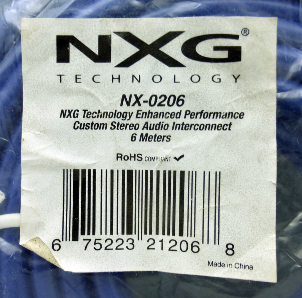 NXG Technology 6 meter RCA audio Interconnects 19.6 foot pair | eBay