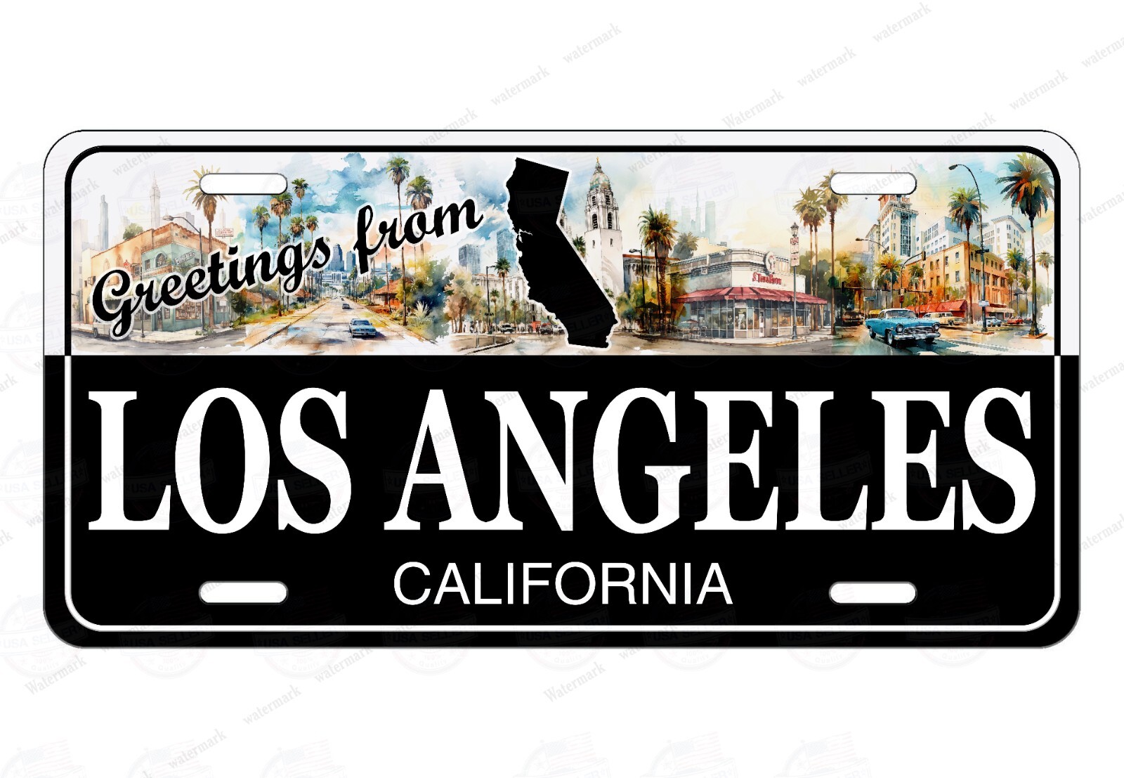 Greetings from LA California Novelty License Plate Auto ATV Motorcycle ...