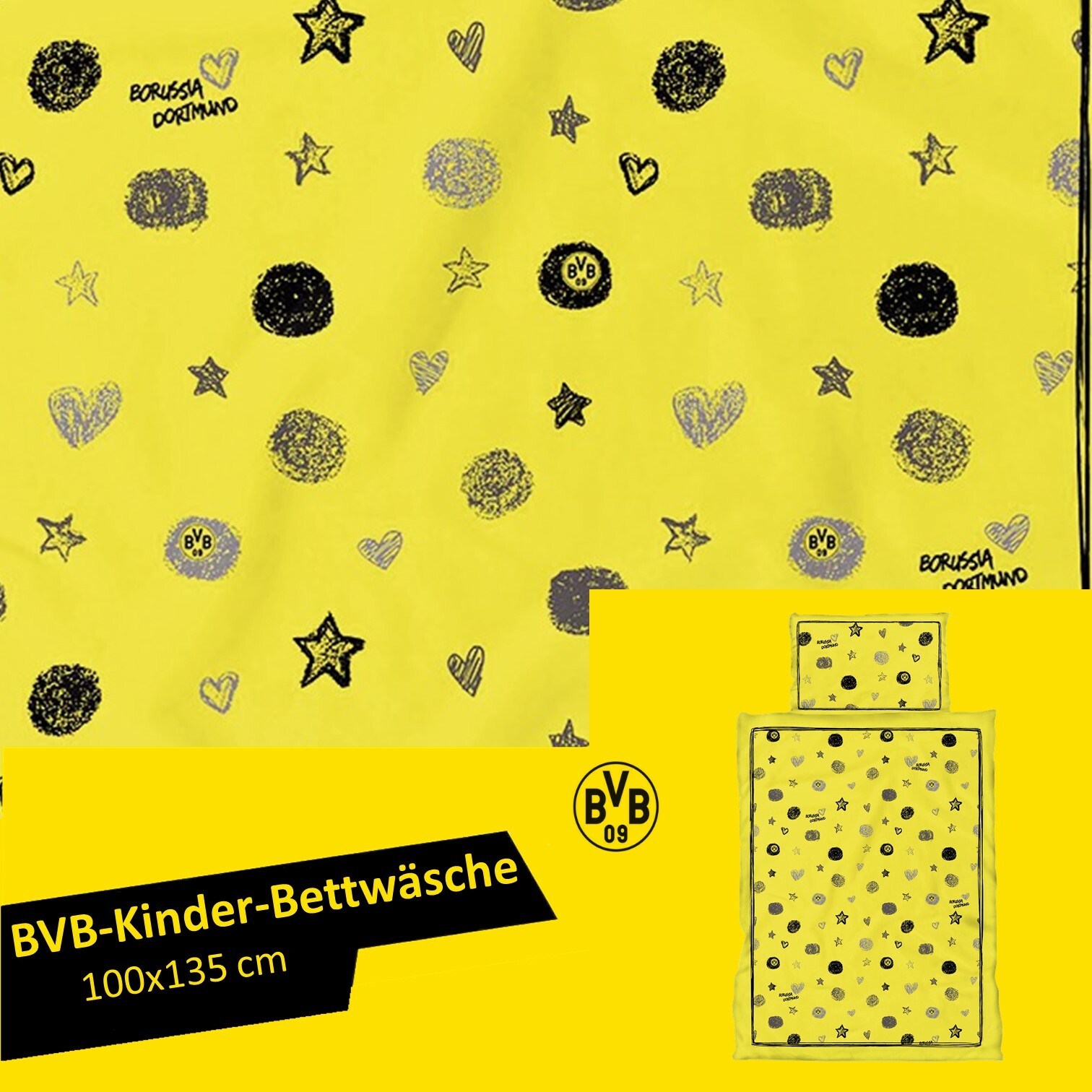 Borussia Dortmund bedding reversible bedding bed cover pillows stadium ...