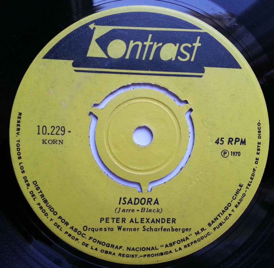 PETER ALEXANDER ISADORA/HAVE A HEART 1970 ENGLISH-SUNG MEGARARE CHILEAN ...