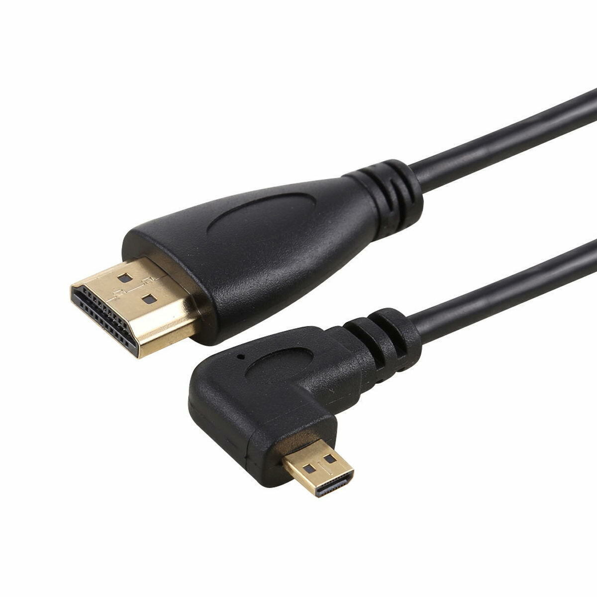 Stretch 90 Degree Left Right Angled Micro HDMI to HDTV Male HDTV Cable ...