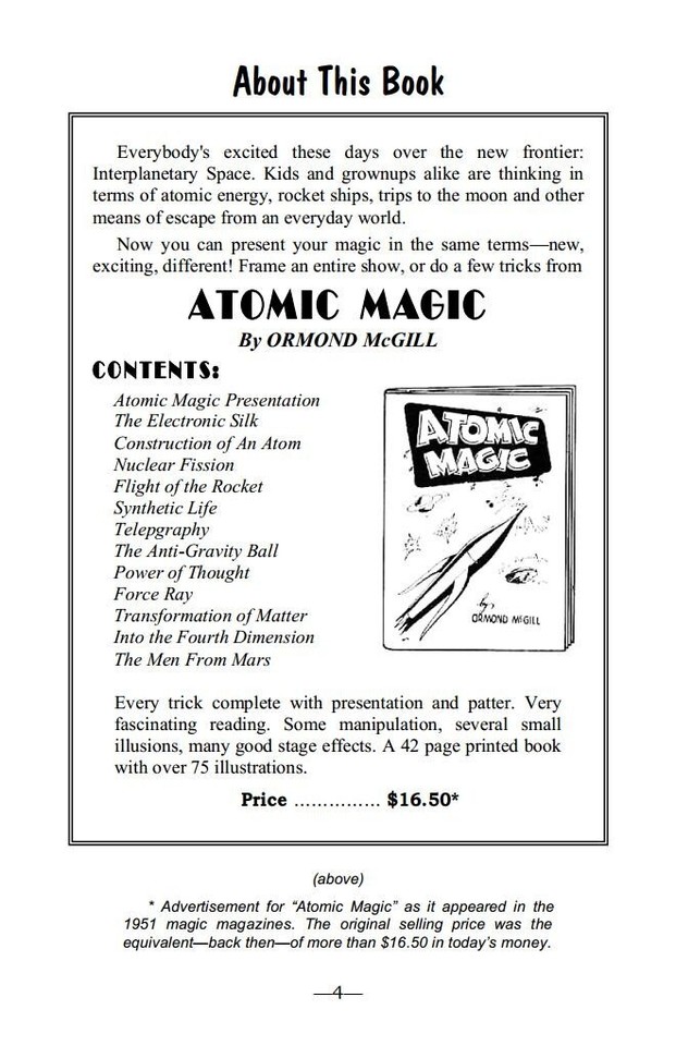 Atomic Magic by Ormond McGill (Science fiction magic you can do) | eBay