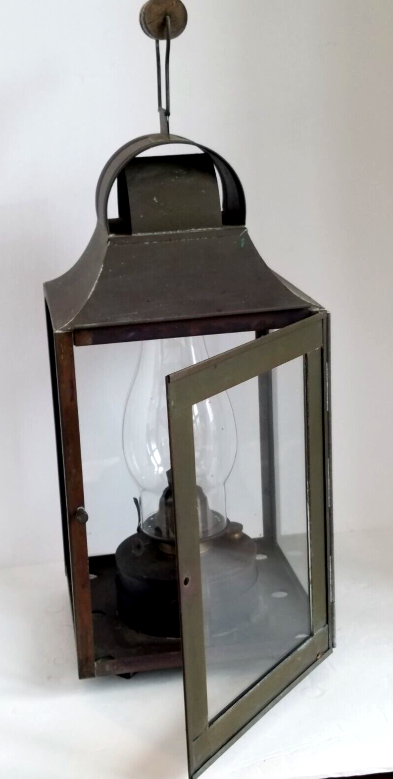 FANTASTIC EARLY 19th c PRIMITIVE BRASS FLUID LANTERN AMERICAN AAFA | eBay