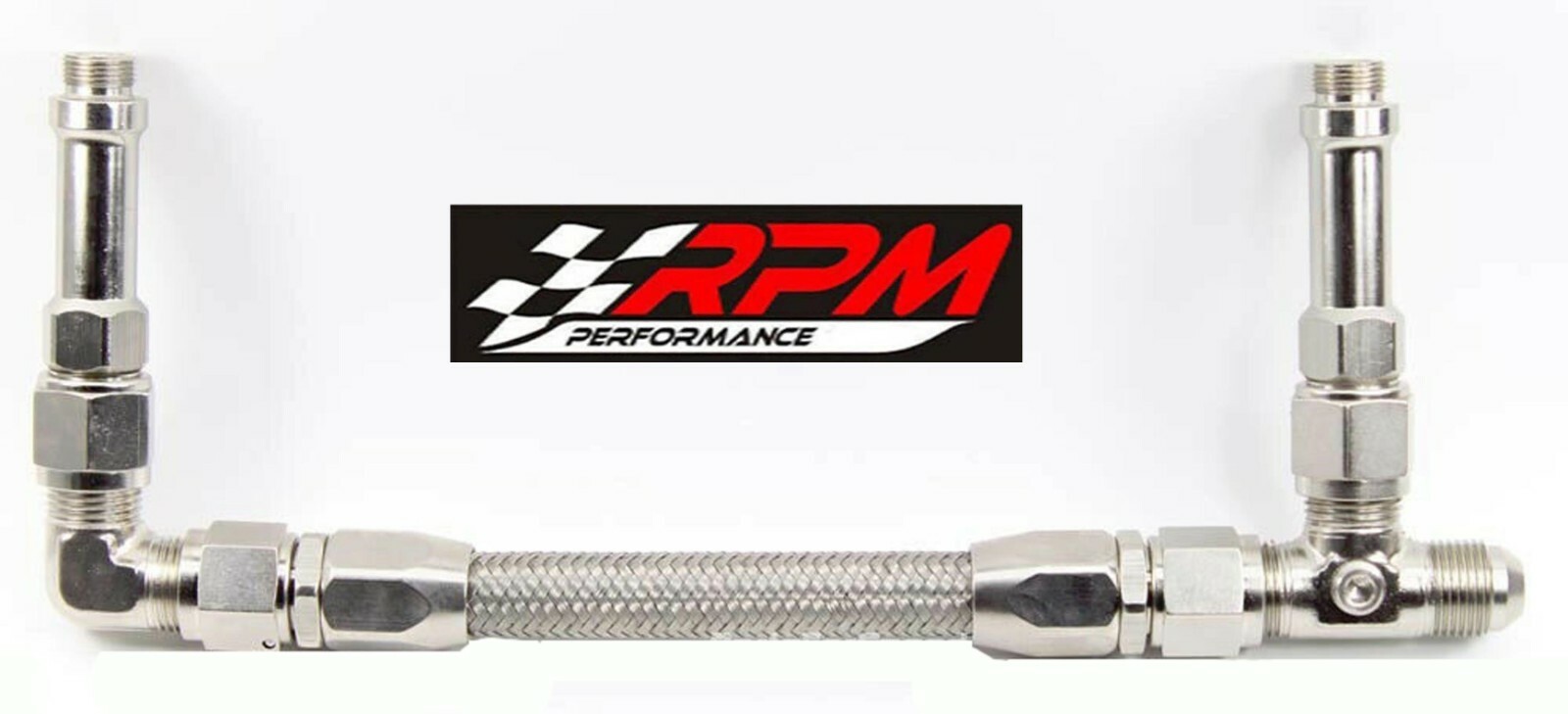 8AN Barry Grant Demon Carb Carburetor Dual Feed Fuel Line Braided ...