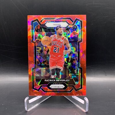 2023-24 Panini Prizm Basketball PATRICK BEVERLEY RED Cracked Ice Prizm ...