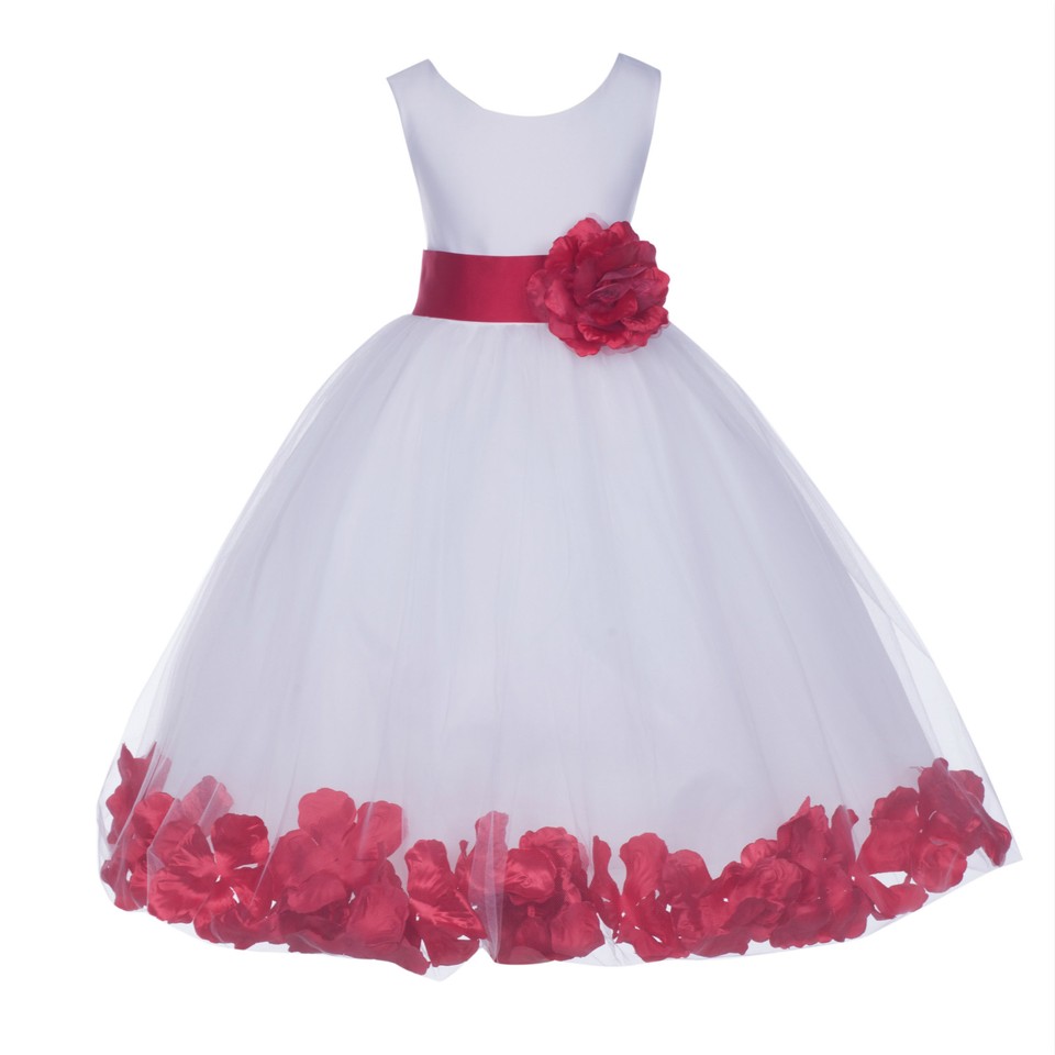 Wedding Flower Girl Dress Birthday Girl Dresses Gradation Pageant Rose ...