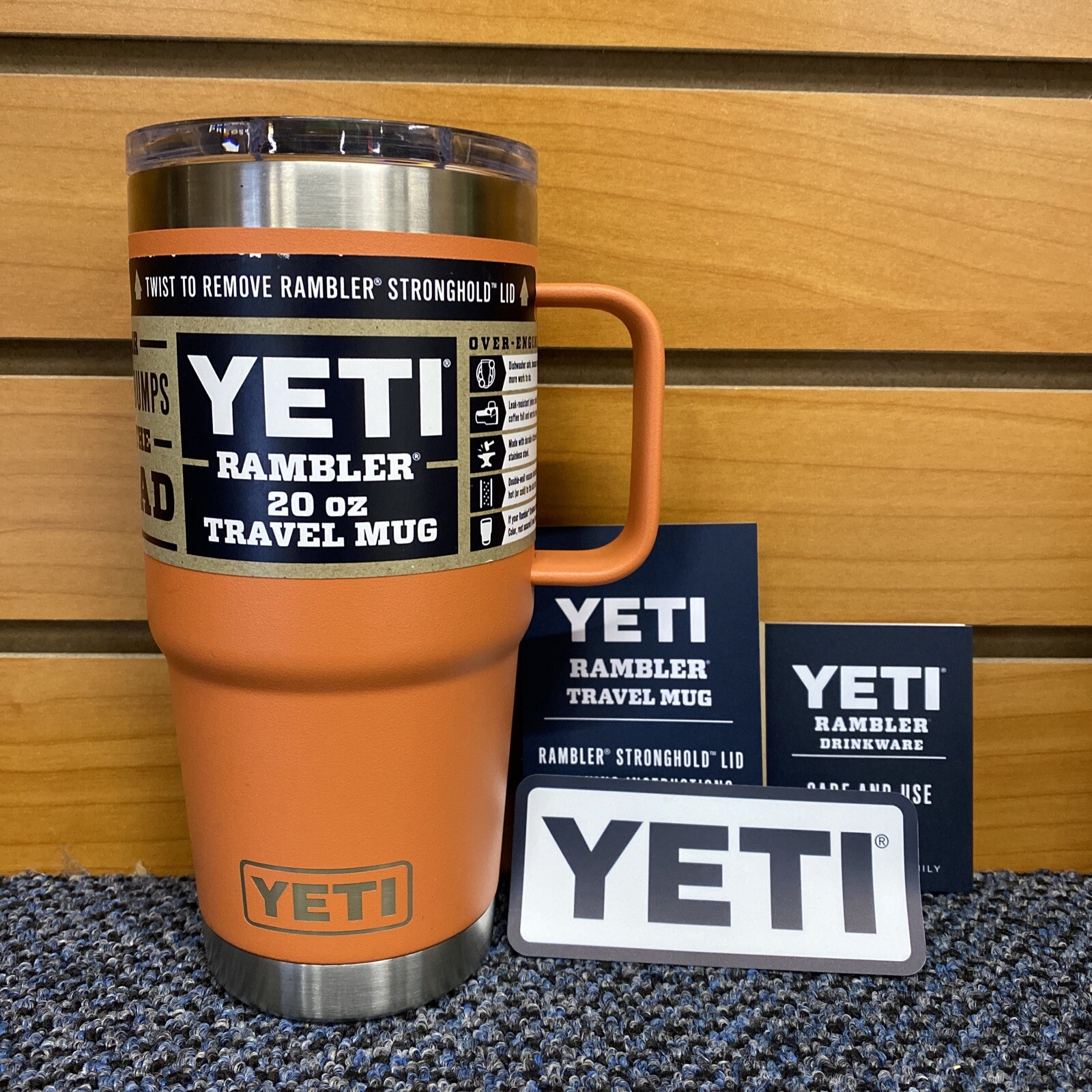 BRAND NEW Desert Clay YETI Rambler 20 oz Travel Mug with Stronghold Lid ...