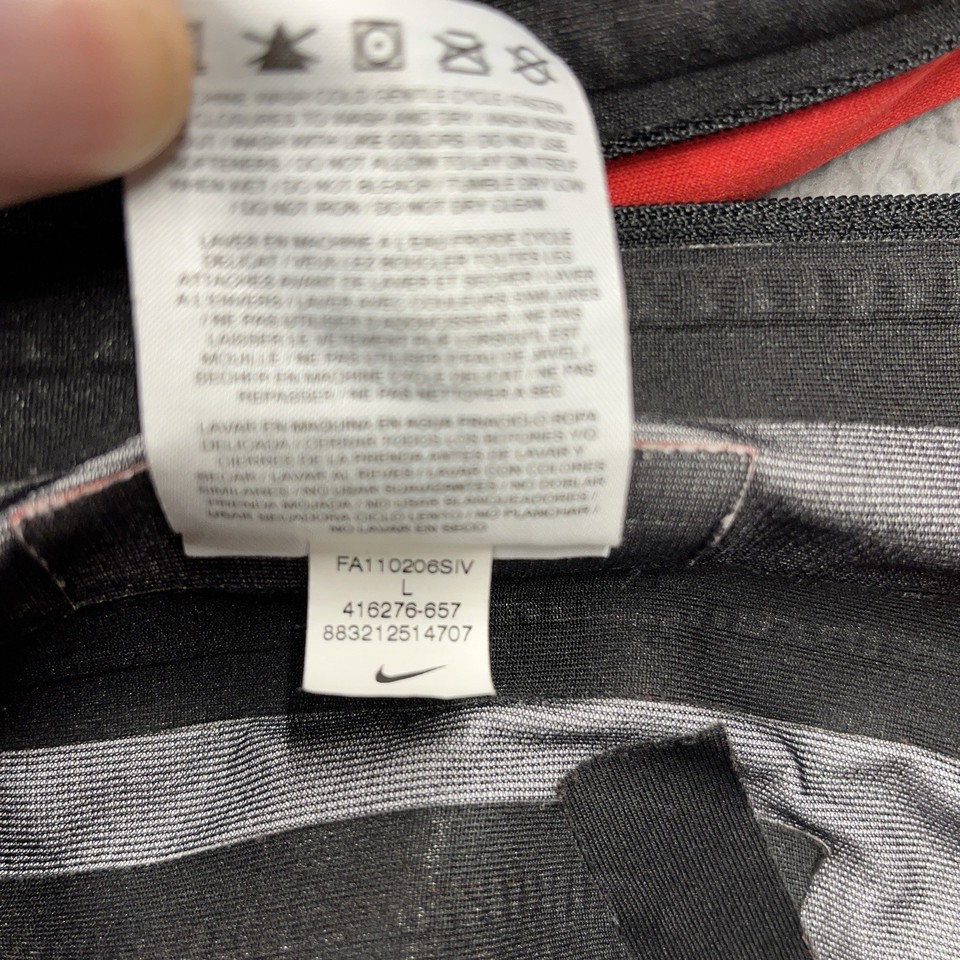 Nike Golf Jacket Mens Large Red Storm Fit 5 1/2 Zip Water Resistant ...