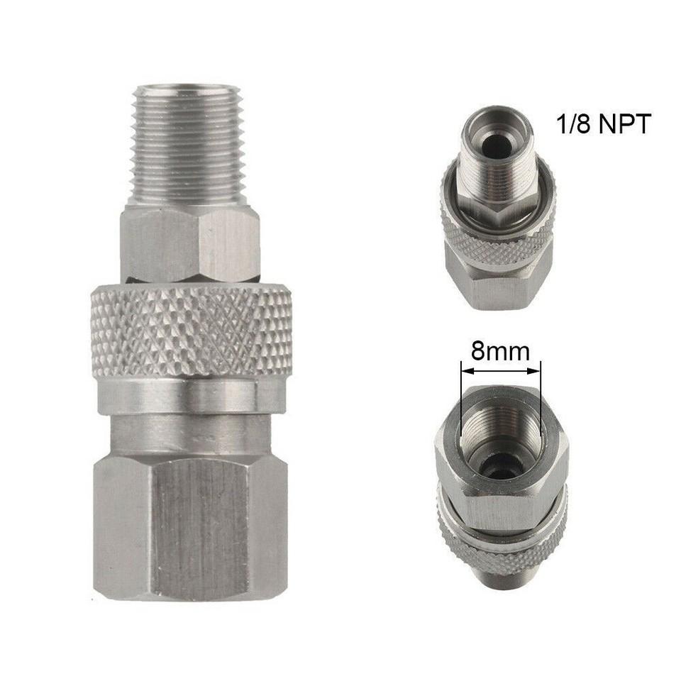 Thread Quick Release To Disconnect Coupler Male + Female 1/8NPT Fitting ...