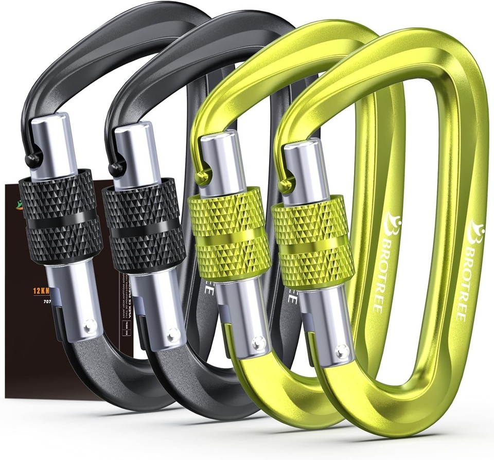 12KN Locking Clips - Versatile Heavy Duty Carabiners for All Outdoor ...
