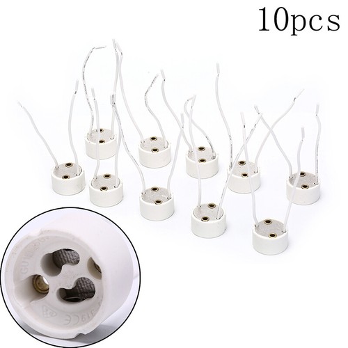 10X LED strip GU10 socket for halogen ceramic light bulb wire connector ...