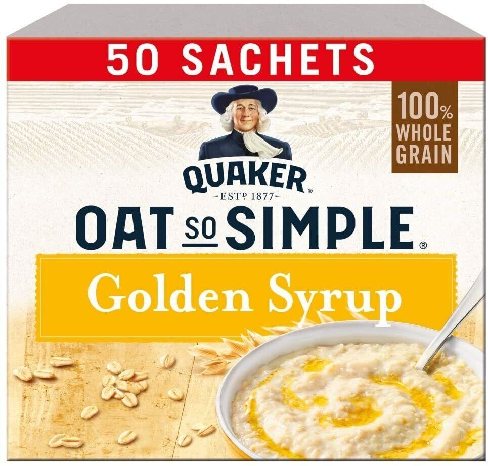 Quaker Oat So Simple Golden Syrup Porridge Sachets (50x36g) - 1 Pack ...