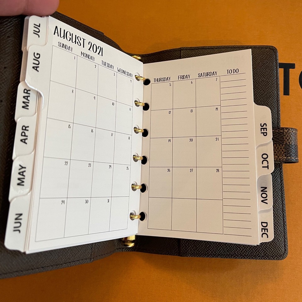 2026 TABBED Calendar fits Louis Vuitton Agenda All Szs Bundle: PM*MM*GM ...