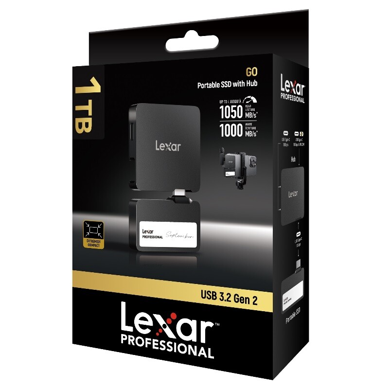 LEXAR Portable SSD 1TB 2TB SL400 With HUB for Photography Camera iPhone ...