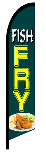 FISH FRY Premium quality swooper feather flag vertical banner sign 8419 ...