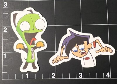 Lot of 2 Invader Zim GIR Danny Phantom Nickelodeon Vinyl Sticker Decal ...