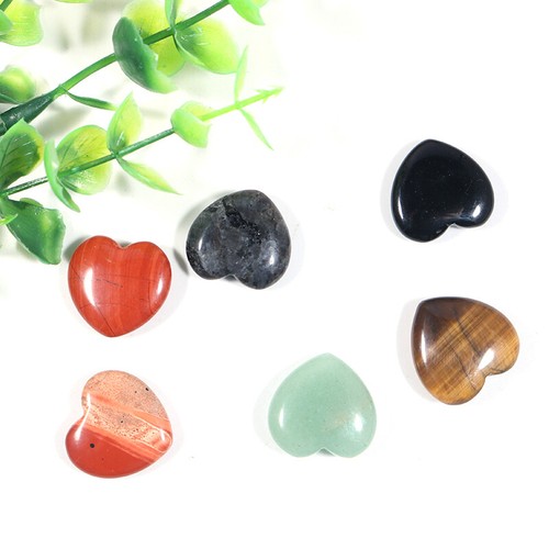 Small Natural Healing Crystal Heart Gemstone for Home Decoration 20x6mm ...