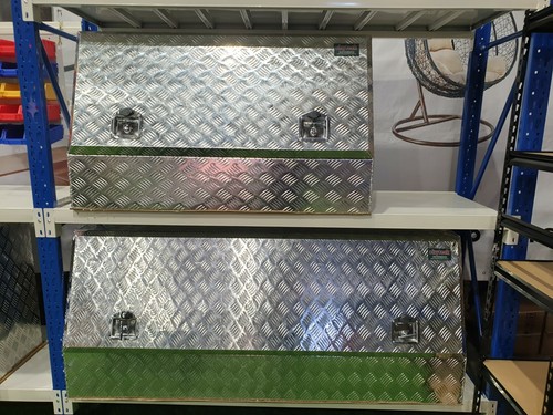 170CM Heavy Duty Aluminium Checker plate Tool Box UTE Trailer Storage ...