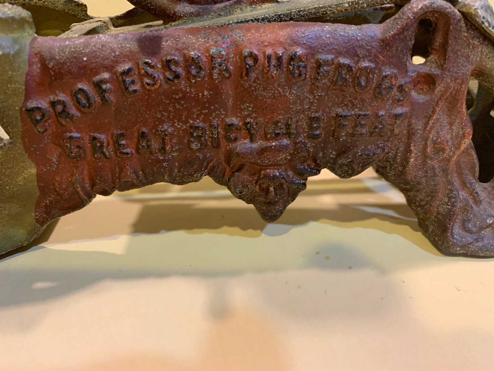 Cast Iron Mechanical Bank PROFESSOR PUG FROG J & E Stevens | eBay