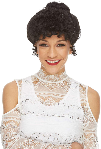 1900 GIBSON GIRL COSTUME WIG UPSWEEP VICTORIAN LADY CURLY BUN OLD WEST ...