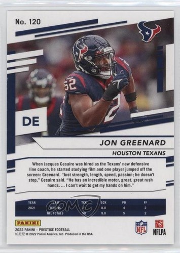 2022 Panini Prestige - Xtra Points Premium Blue #120 Jon Greenard /299 ...