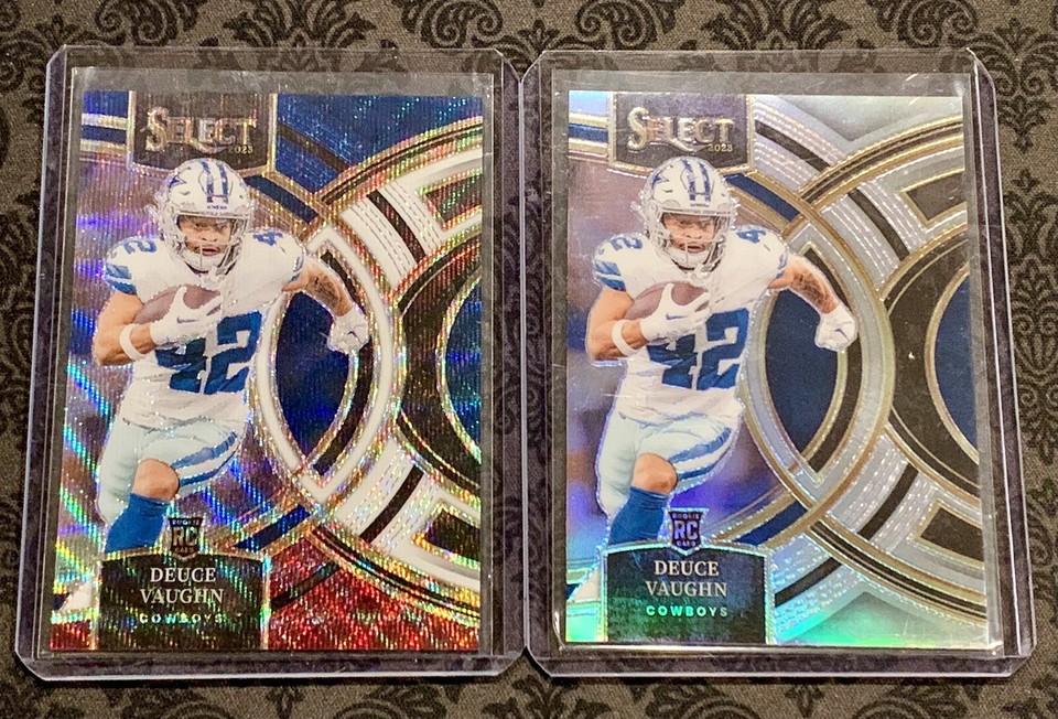 Deuce Vaughn RC Lot(2) 2023 Select TriColor/225 Silver Premier Cowboys ...