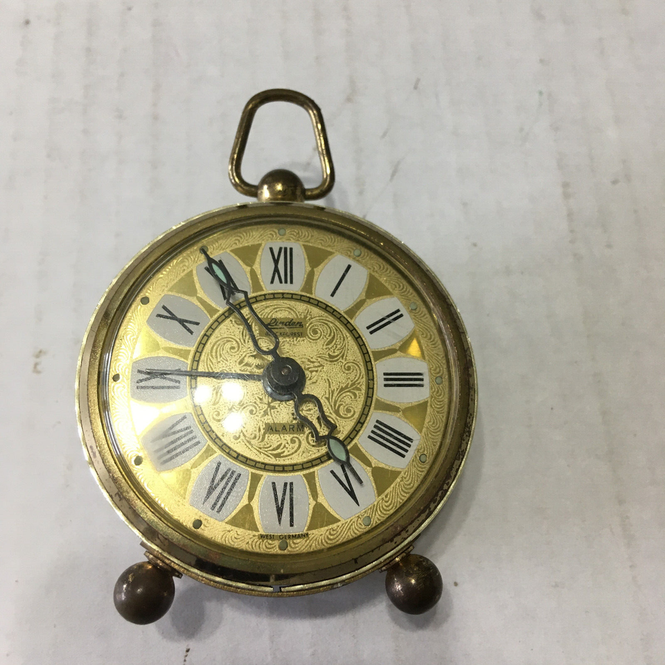 Vintage round Linden alarm clock made in West Germany sold as is for ...