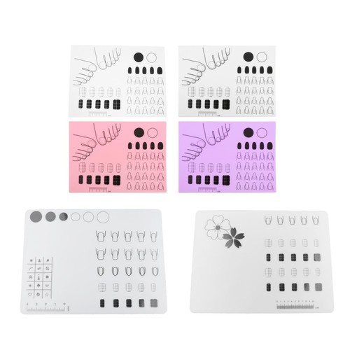 Nail Art Stamping Mat Plate Manicure Practice Sticker Guide Transfer ...