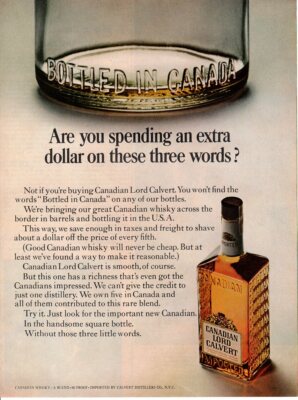 Vintage advertising print Alcohol Canadian Lord Calvert Spending Extra ...